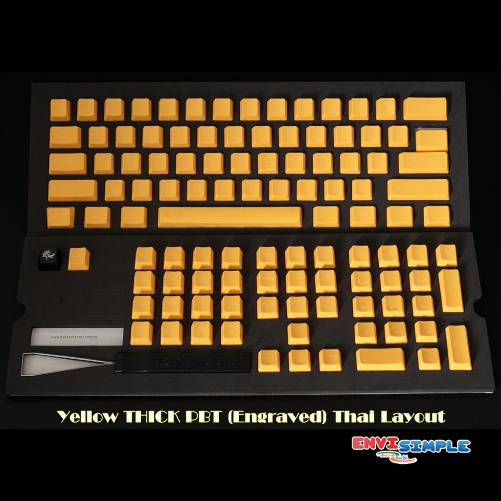 แหล่งรวมสินค้า gaming จำหน่าย ขาย Ducky keycap Yellow THICK PBT ...