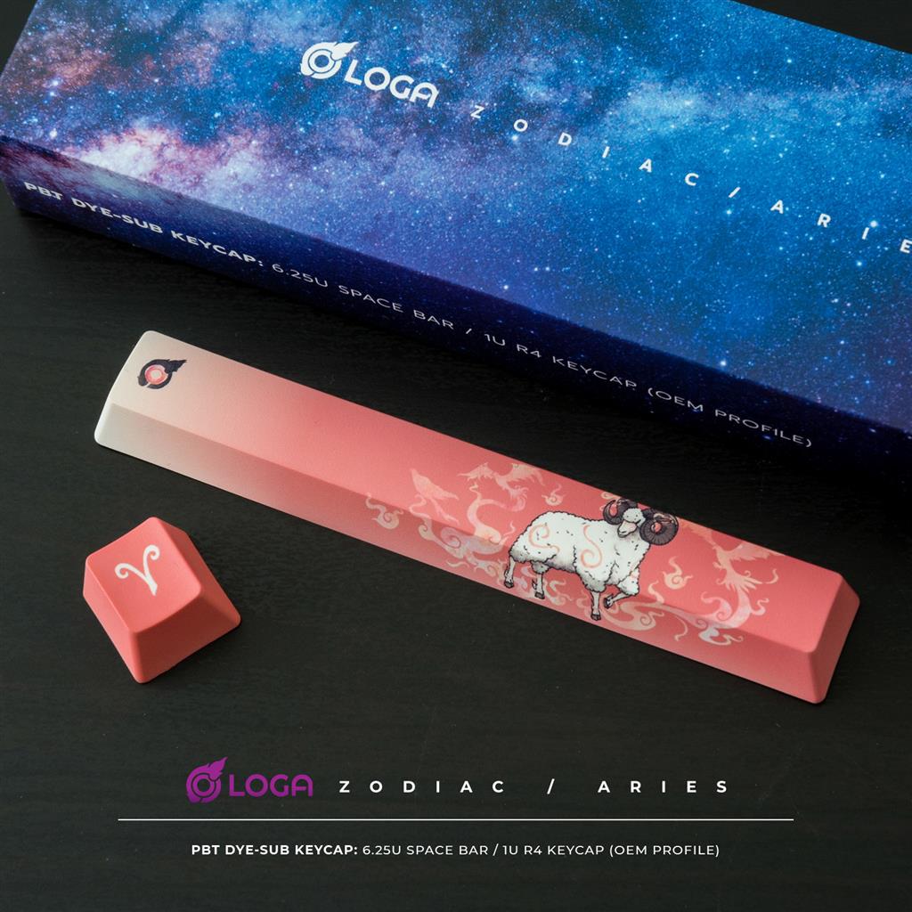 Loga/Space bar keycap Zodiac Aries